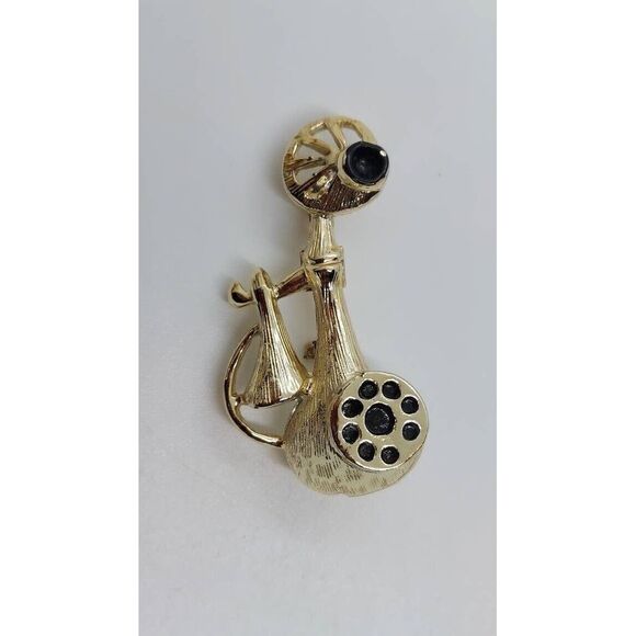 R&K | Jewelry | Vintage Rnk Rotary Phone Brooch | Poshmark